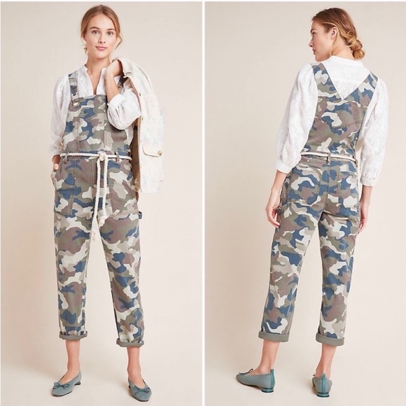 Pants & Jumpsuits | New Anthropologie Carter Utility Camo Overalls ...